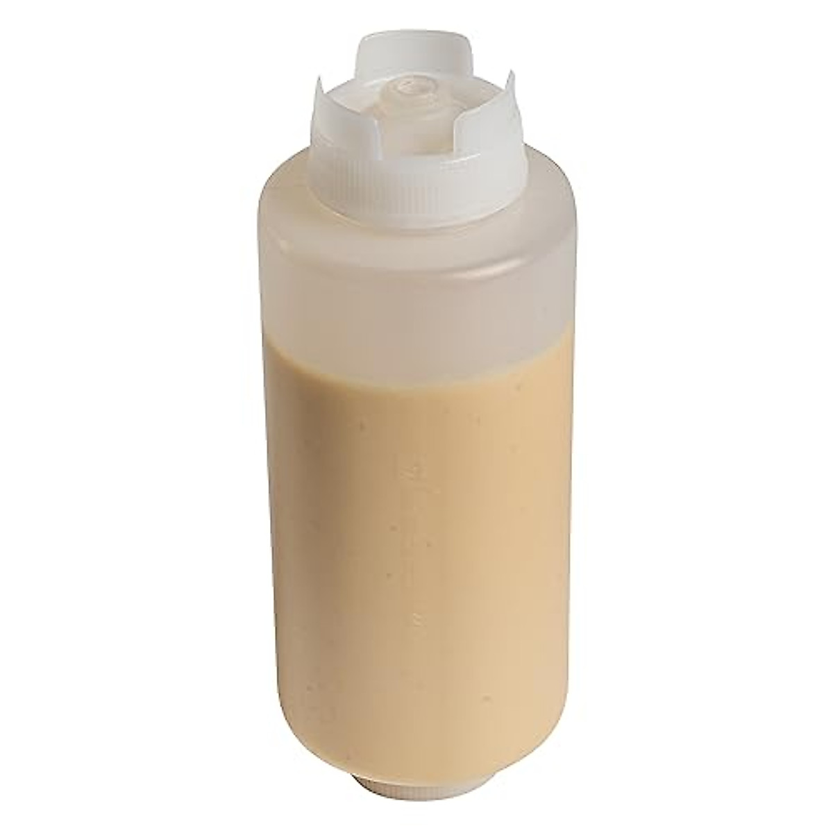 Restaurantware 32oz. FIFO Inverted Plastic Squeeze Bottle with Refill and Dispensing Lids - First In First Out - Perfect for Restaurants Catering and Food Trucks - 1ct box
