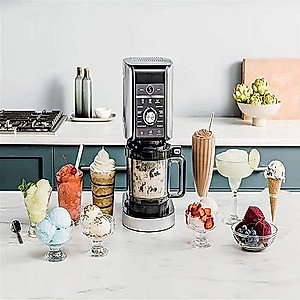 UNDR 2/4/6PCS Creami Deluxe Pints, for Ninja Creami Deluxe,16 OZ Creami Deluxe Pints Airtight,Reusable for NC301 NC300 NC299AM Series Ice Cream Maker,Gray+Blue-6PCS