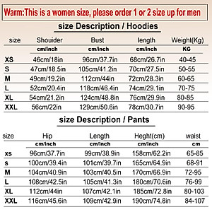 CHAIRAY Unisex Hoodies Tracksuit Sweatsuits for Women Set Mens 2 Piece Hooded Sweatshirts and Sweatpant Sets Jogger Sweatsuits