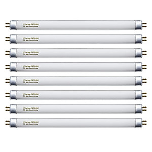 Konideke 8 Pack F8T5/CW Fluorescent Bulbs, T5 12 inch 8 Watts Under Cabinet Light Bulb Cool White, G5 Mini Bi 420 Lumen