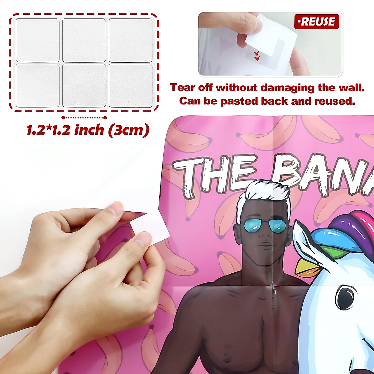 PINGAMOO Bridal Shower Games, Pin The Banana on The Hunk, Bachelorette Bridal Shower Wedding Party Engagement Shower Games Girls Night Party 42 Guests