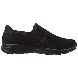Skechers mens Equalizer Double Play Slip On Loafer, Black, 11.5 Wide US