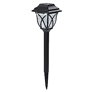 Yomxjs 6 Pack LED Solar Landscape Garden Lights Solar Pathway Lights Outdoor, Waterproof Solar Powered Pathway Lights for Yard, Patio, Landscape, Walkway (Cool White)