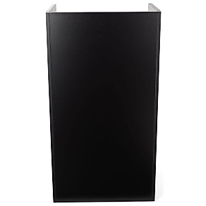 Displays2go Hostess Station, Hidden Wheels, Adjustable Shelf, Black (LCKDPHSBK)