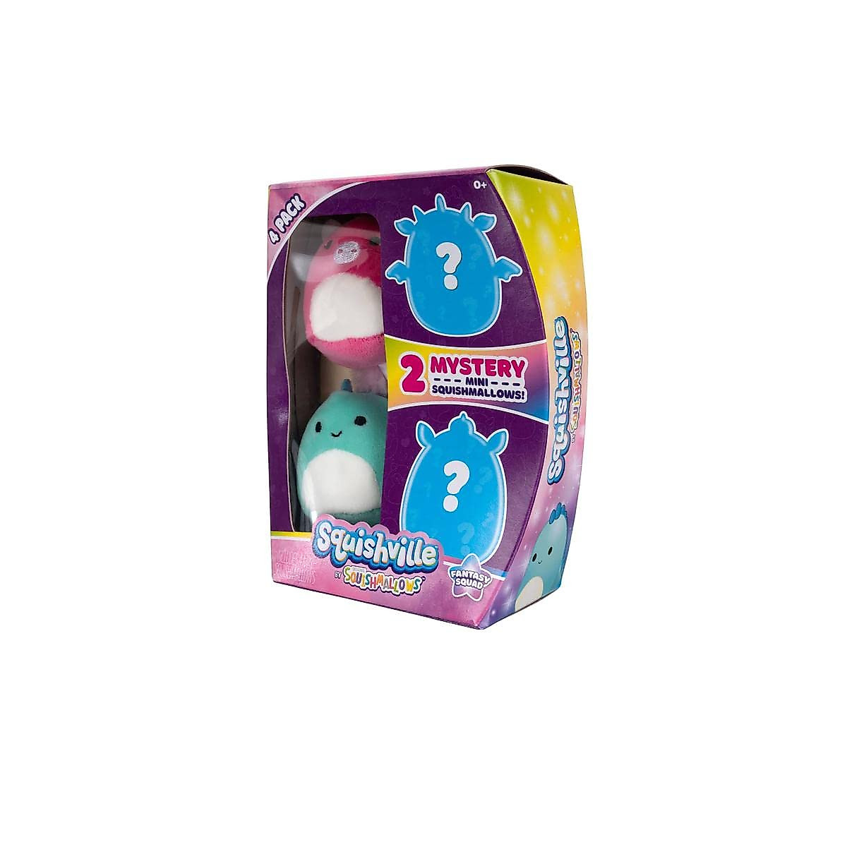 Squishmallows Squishville Fantasy Squad 2-Inch Mini Plush 4-Pack Set (Bright Squad) 2 inches