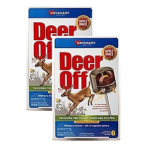 Havahart DO5600-B Deer Off Weatherproof Deer Repellent; Weatherproof; Odorless To Humans; Safe for Vegetable Gardens; Ready-To-Use; 6 Per Pack (Pack of 2)