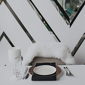 Brightalk 13-Inch Stainless Steel Charger Plates, 6Pcs Dinner Plate Chargers Round Server Ware, Copper