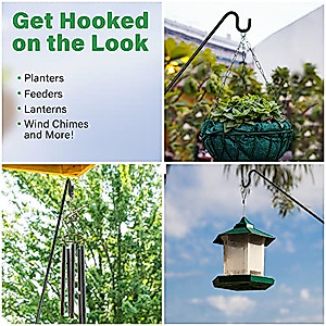 Ointo Garden Heavy Duty Deck Hook, Single Piece Solid Rod, Adjustable-360 Degree Rotary,Wall Hanging, for Bird Feeders, Planters, Suet Baskets, Lanterns, Wind Chimes, Potted Plants & More!