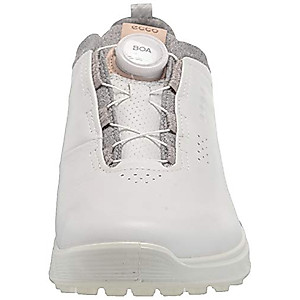 ECCO Women's S-Three BOA Gore-TEX Waterproof Hybrid Golf Shoe, White/Silver Grey, 7-7. 5