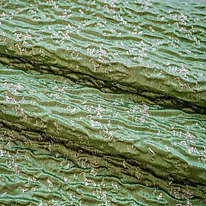 XMTXZYM 2 Meter Embossed Yarn Dyed Jacquard Fabric Women's Dress DIY Sewing Fabric