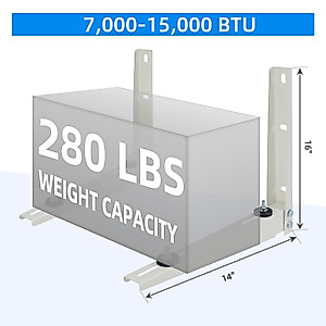 Qualward Mini Split Wall Mounting Bracket for Universal Ductless Air Conditioners, Heavy Duty Support Bracket for AC, Heat Pumps Compressors 7000-15000 BTU