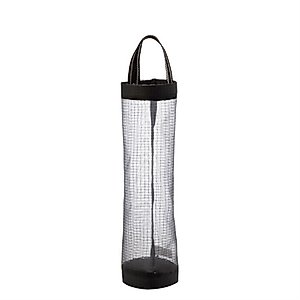 MOONRING Mesh Bag Holder Garbage Recycling Containers Plastic Bag Holder for Trash Bags Storage,Black