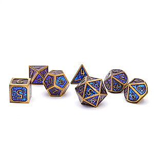 Dungeons and Dragons dice Set DND, 7-Piece polyhedral D&D Resin dice Set, Suitable for Role-Playing dice Game Dungeons and Dragons RPG Pathfinder DND dice Set