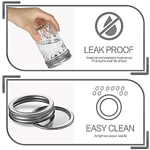 VERONES Mason Jars 8 OZ, 8 OZ Canning Jars Jelly Jars With Regular Lids, Ideal for Jam, Honey, Wedding Favors, Shower Favors, 15 PACK