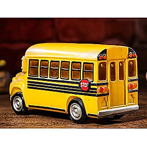 Colias Wing Home Decor Creative School Bus Stylish Design Coin Bank Money Saving Bank Toy Bank Cents Penny Piggy Bank-Yellow