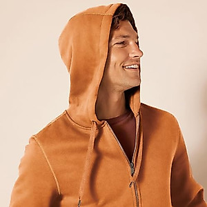 Amazon Essentials Men's Full-Zip Fleece Hoodie (Available in Big & Tall), Nutmeg, XX-Large