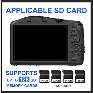 Kmnuiey 4K Digital Camera,Auto Focus 48MP Vlogging Camera for YouTube 16X Zoom Travel Portable Digital Camera with 2 Batteries