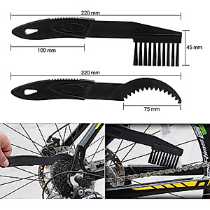QKURT 9pcs Bike Cleaning Tool Set, Bicycle Clean Brush Kit for Bike Tire Chain Sprocket Corner Fit for Motorcycle Bikes