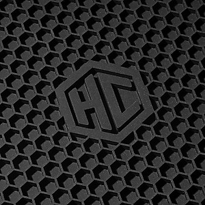 HexClad Hexagon Silicone Trivets, 2-Pack, Nonslip and Heat Resistant Hot Pads, Black