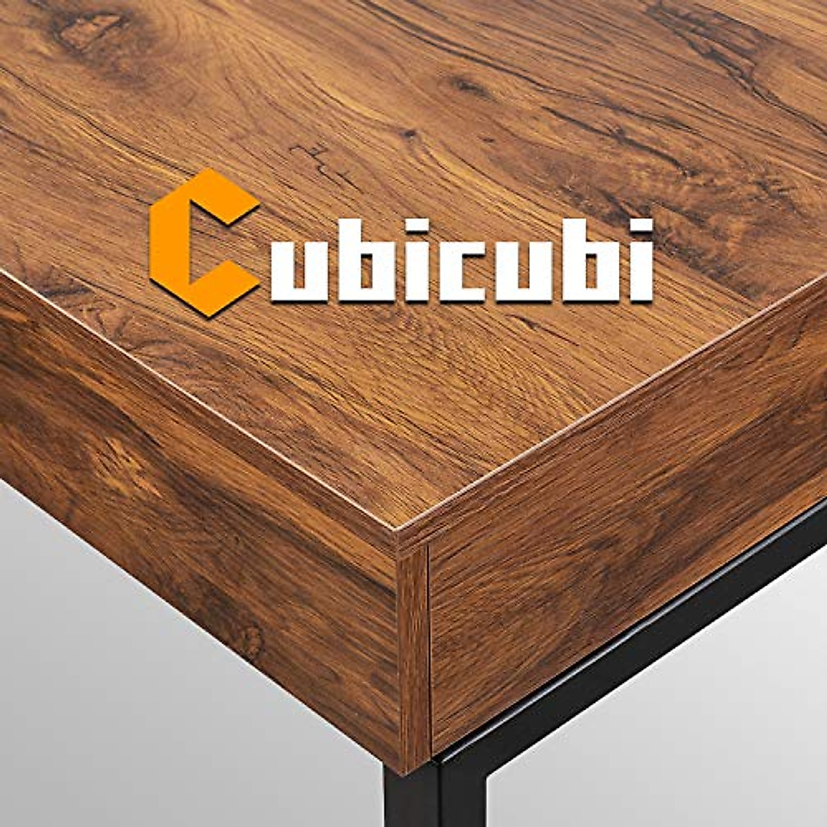 CubiCubi Computer Desk with 2 Storage Drawers, 40 inch Home Office Writing Desk, Study Table for Small Space, Dark Rustic