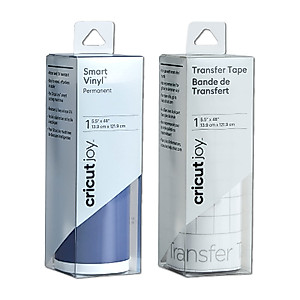 Cricut Joy Smart Permanent Vinyl Rolls Rainbow Bundle - Water and Fade Resistant Vinyl for Outdoor Application and Tumbler Projects, Cutting Machine Material Set, Matless Cutting and Easy Weed Designs