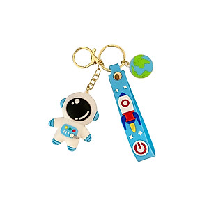 DIWANG LAN Apple AirTag Protective Case Anti-Lost Keychain Accessories Cute Fashion Protective CaseAirTag case Cartoon Anime Spaceman Skin (Blue Spaceman)