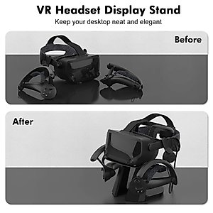 AMVR VR Headset Display Stand and Controllers Holder for Steam Valve Index Virtual Reality Mount Station