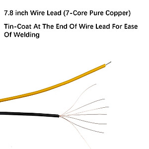 EDGELEC 30pcs 12 Volt 3mm Yellow Flicker LED Lights Emitting Diodes (Candle Flickering Lights) Pre Wired 7.9 inch DC 12v LED Light Clear Lens Small LED Lamps