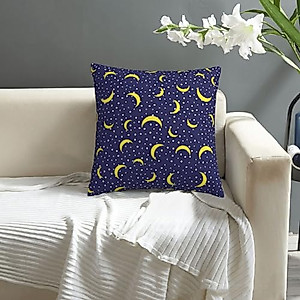 Lukbfall Moon Dot Pattern Background Decorative Pillow Cover 18 X 18 Inch Moroccan Home Decoration Pillowcases Cushion Cover Square Throw Pillow Cover for Couch Sofa Bed Living Room Bedroom