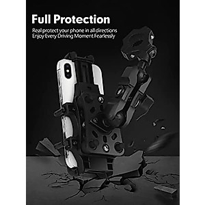 ZIDIYORUO Motorcycle ATV Phone Holder, Aluminum Heavy Duty Phone Mount for Motorcycle Universal 7/8"-9/8" Handlebars, Fit for All iPhone 14 13 12 Pro Max Android Samsung Smart Devices