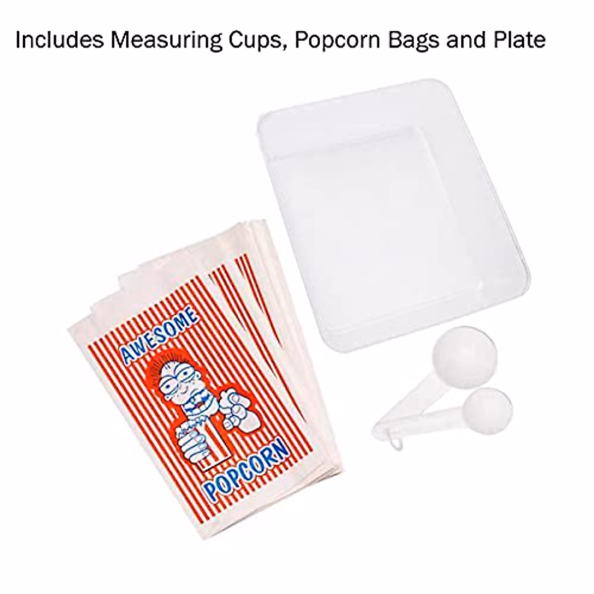 Little Bambino Popcorn Machine - Old Fashioned Popcorn Maker, 2.5 Oz Kettle, Measuring Cups, Scoop, and Serving Cups by Great Northern Popcorn (Red) (112832EAE)