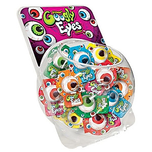 Gummy Googly Eyes Candy, Christmas Bulk Candy Individually Wrapped, 50 Count, 0.49 Ounces Each