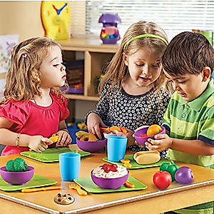 Learning Resources New Sprouts Classroom Kitchen Set - 45 Pieces, Ages 2+ Pretend Play Food for Toddlers, Preschool Learning Toys, Kitchen Play Toys for Kids