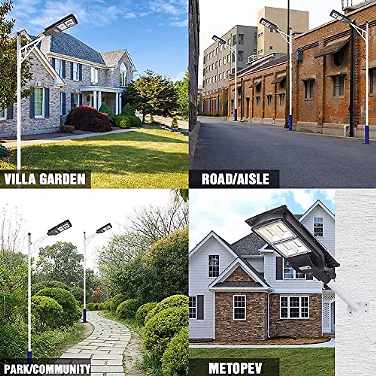 FDSAG 200Watt Solar Street Lights, 6500K 35000LM LED Outdoor Street Light Dusk to Dawn, LED Wide Angle Lamp IP67 Waterproof with Motion Sensor and Remote Control, for Parking Lot, Yard, etc