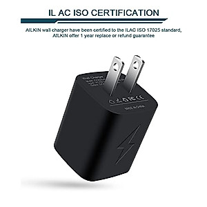 Wall Charger Plug, USB Charger Cube, Ailkin 2.1A 2-Muti Port USB Adapter Power Plug Charging Station Box Base for iPhone 13/12/12Pro/11 Pro Max/X/8/7, iPad, Samsung Phones USB Charging Block Brick