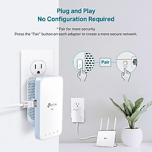 TP-Link Powerline WiFi Extender (TL-WPA7517KIT) - AV1000 Powerline Ethernet Adapter with Dual Band WiFi, OneMesh, Gigabit Port, Ethernet Over Power, Plug & Play
