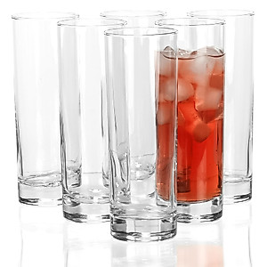 Collins Slim Water Beverage Glasses, 10 Ounce - Set of 6