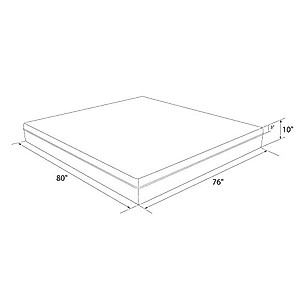 Signature Sleep Flex 10" Charcoal Gel Memory Foam Mattress - King