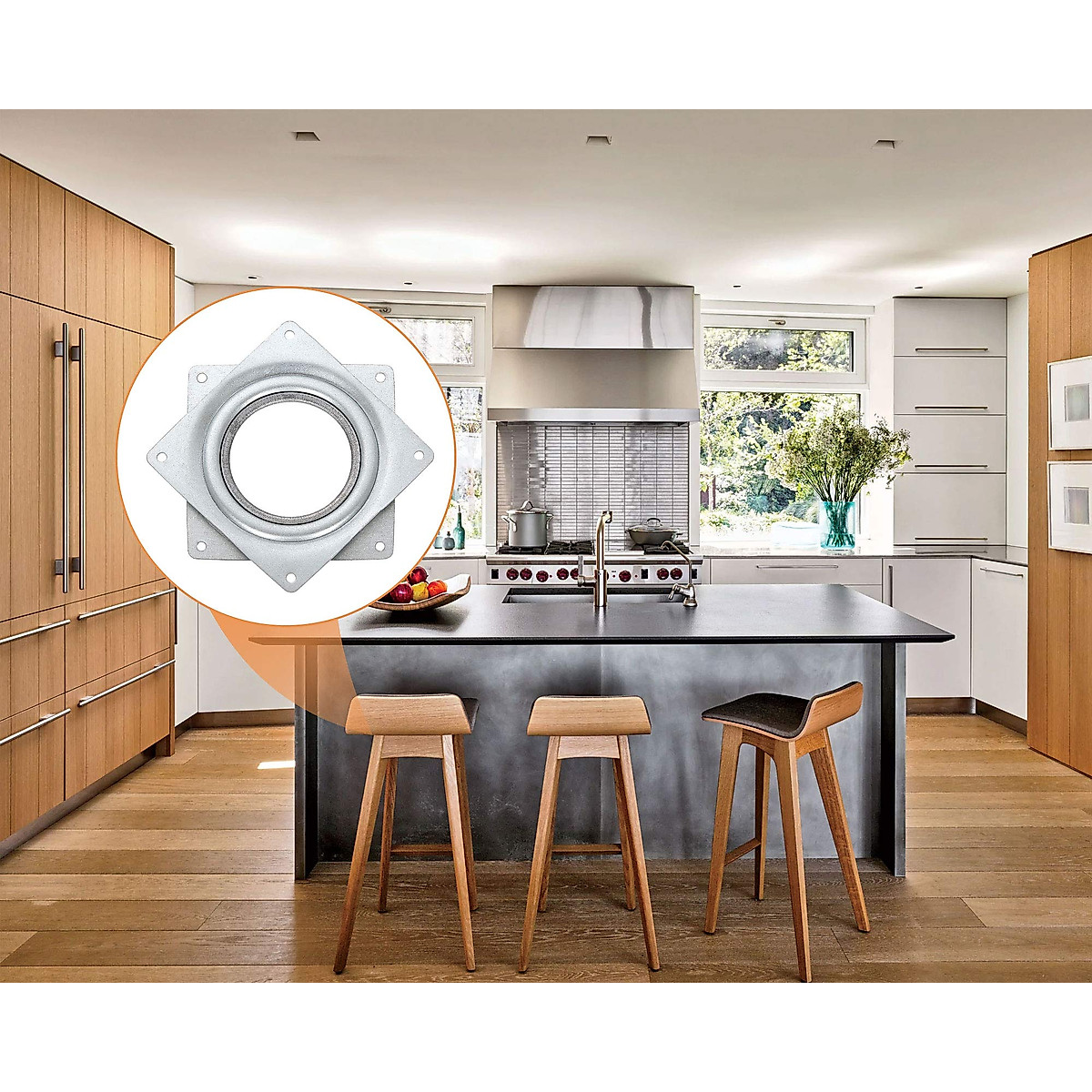 6 inch Lazy Susan Hardware, 8 Pcak Lazy Susan Turntable Bearing 5/16" Thick 100lbs for Turntable, Serving Trays, Kitchen Storage Racks, Craft Table, Rotating Bearing Plate