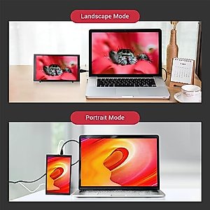 ELECROW 8 Inch Touchscreen Monitor Portable Screen HDMI-Compatible LCD Display 1280x800 Compatible with Raspberry Pi PC Jetson Nano Game Consoles