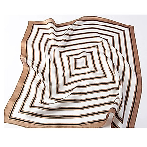 Aufeel Women's 100% Pure Mulberry Silk Small Square Scarf - Neckerchief Women - Silk Headscarf - 21" x 21"