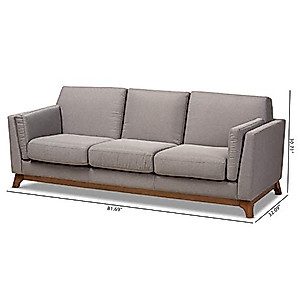 Baxton Studio Sofas Grey