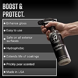 Adam's Graphene Boost - Graphene Ceramic Coating Spray For Car Detailing | Adds Protection & Extends The Life Of Top Coat Ceramics | Maintenance Spray On Wipe Off | Car Boat RV Motorcycle (16oz)