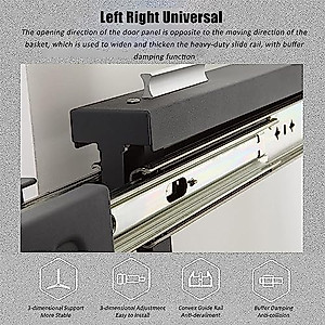 YEKIM Corner Pull Basket, Multifunctional Kitchen Cabinet Blind Corner Pull-Out Organizer, Household Rotating Storage Bottle Rack with Soft Close, Kitchen Storage Basket,A