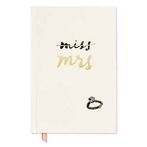 kate spade new york 20 oz Acrylic Miss to Mrs. Tumbler Bundle with 8.25" x 5.25" Bridal Journal with 200 Lined Pages, Miss to Mrs.