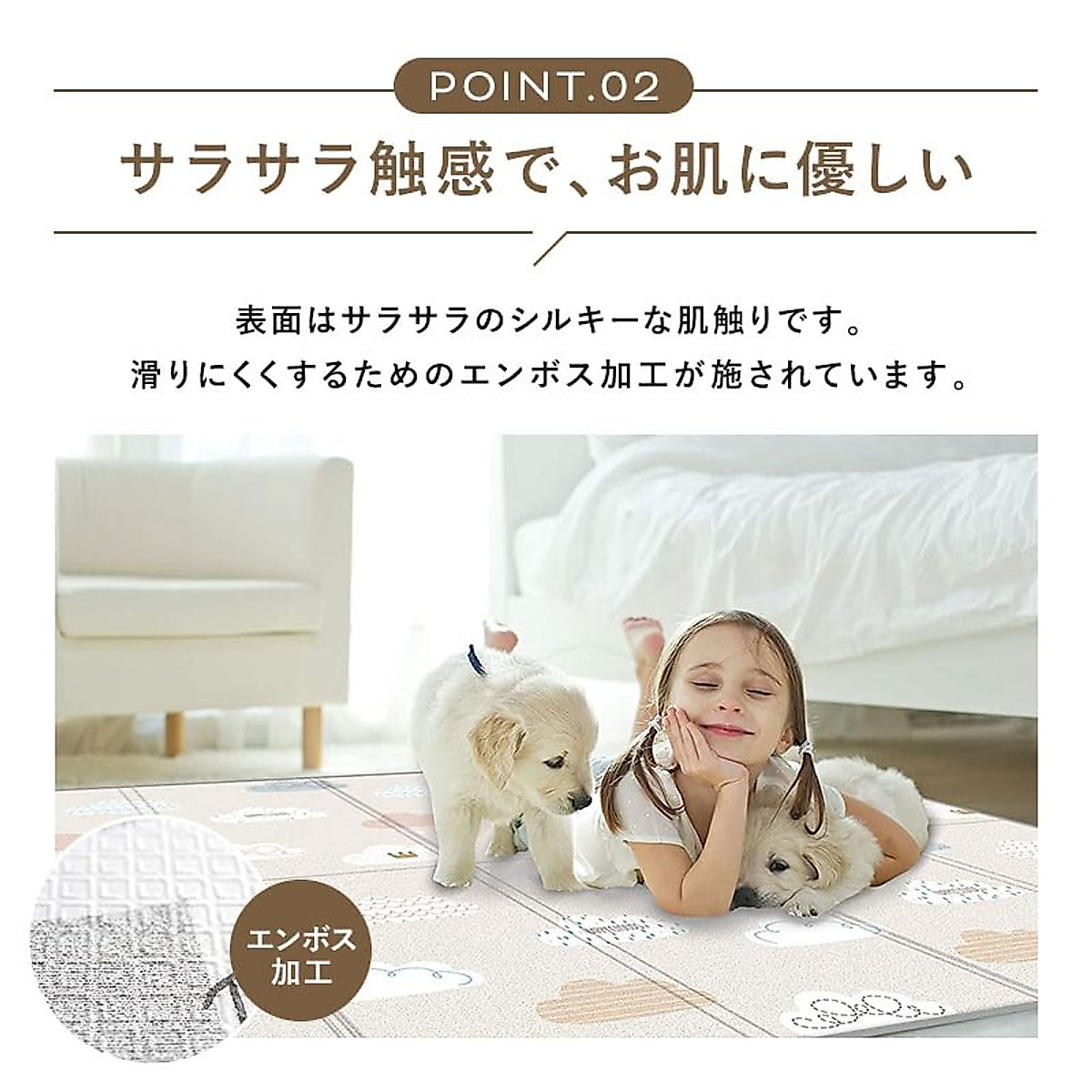 Parklon Silky Cotton Foldable Baby Play Mat (Vintage Blue Spot, 78.7x55.1x0.4)