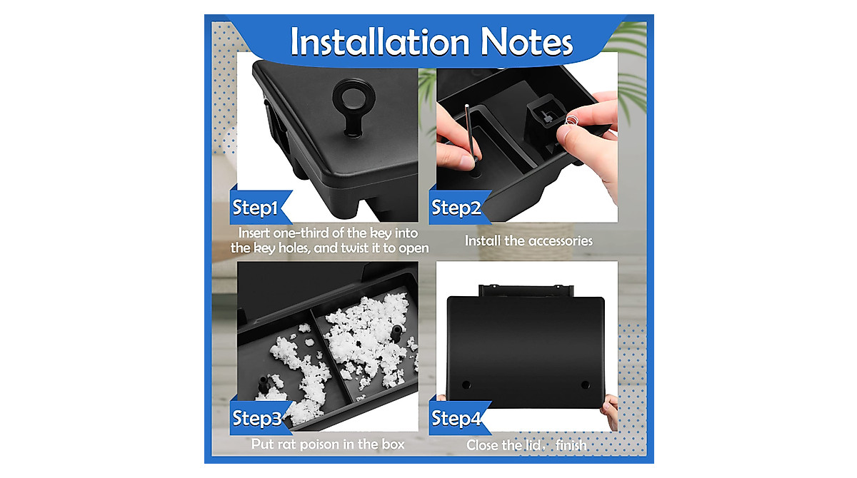 Qualirey Large Rat Bait Station with Key Rat Bait Station Traps ...