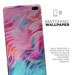 DesignSkinz Liquid Abstract Paint V66 Protective Vinyl Decal Wrap Skin Cover Compatible with The Samsung Galaxy S20 (Screen Trim & Back Glass Skin)