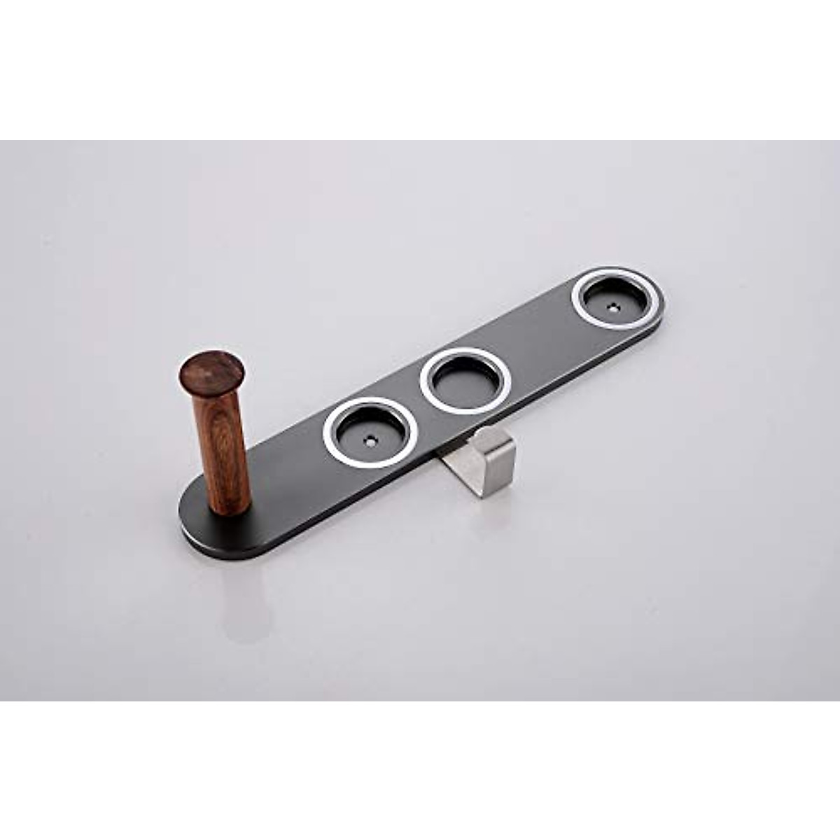 Wall Mount Hair Dryer Holder,Magnet Bracket Stand Holder Storage Rack Organizer Hair Blow Dryer, Power Plug, Diffuser and Nozzle,Aluminum (Gray(Silvery)