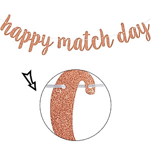 Happy Match Day Banner, 2024 Match Day Party Decorations, Doctor Matche Day Bunting Banner, Medical School Graduation Supply Rose Gold Glitter